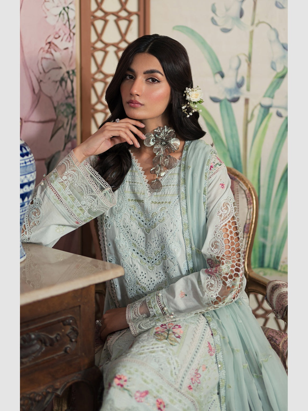 Exclusive Lawn Embroidery Salwar Kameez - Pakistani Dress - C1140A ...